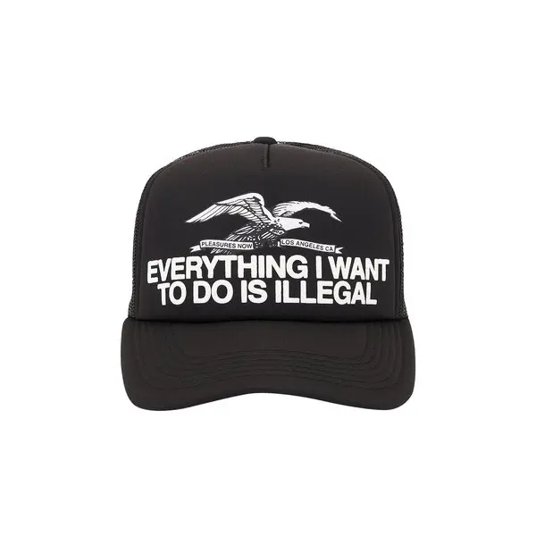 PLEASURES Illegal Trucker Cap - Black