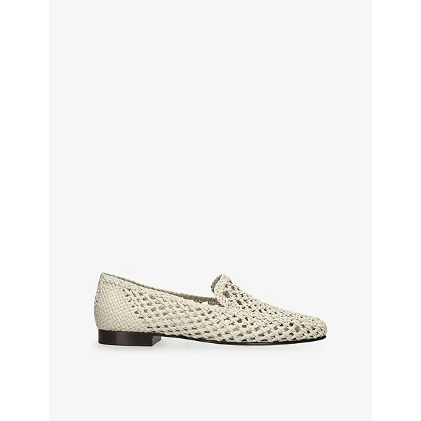Le Monde Beryl Knotted Leather Loafers - Bone