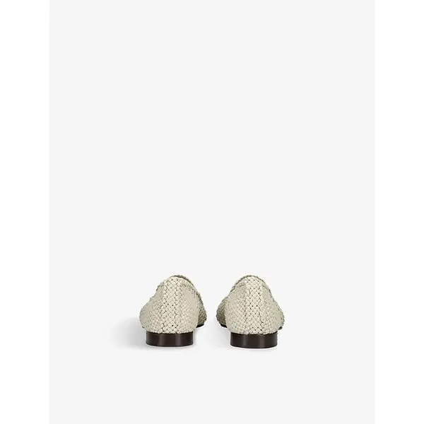 Le Monde Beryl Knotted Leather Loafers - Bone