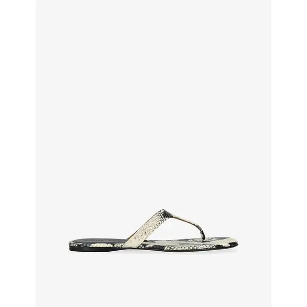 Khaite Archer Thong Leather Flat Sandals