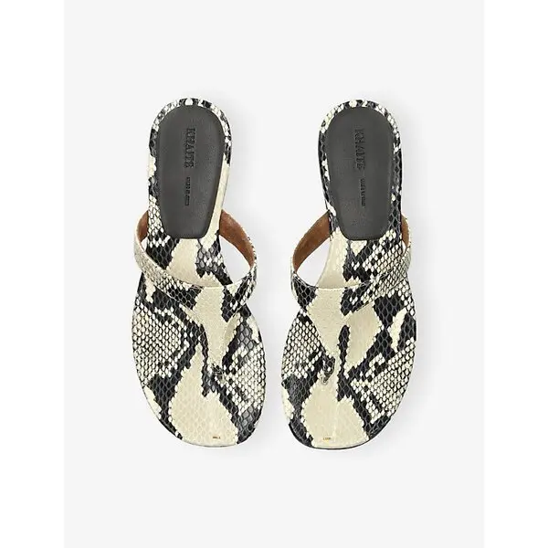 Khaite Archer Thong Leather Flat Sandals
