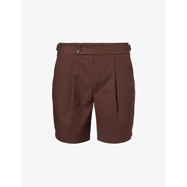 NOBL Josh Smart Linen-blend Tailored Shorts