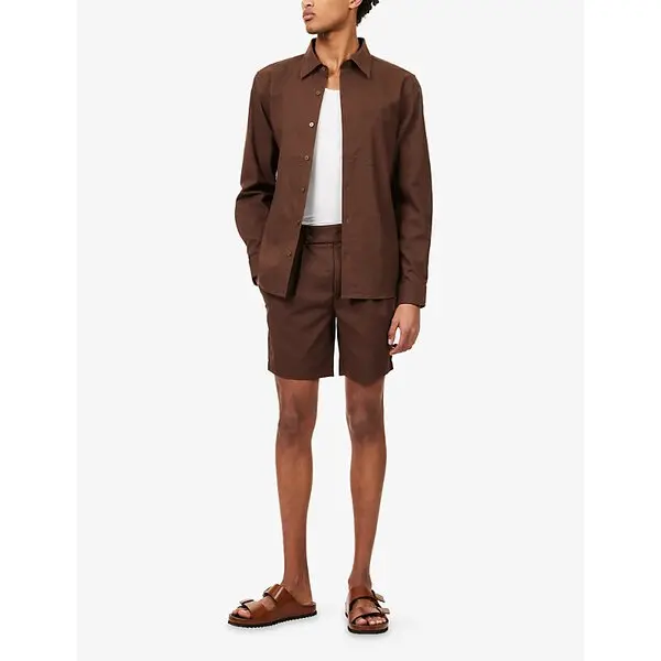 NOBL Josh Smart Linen-blend Tailored Shorts
