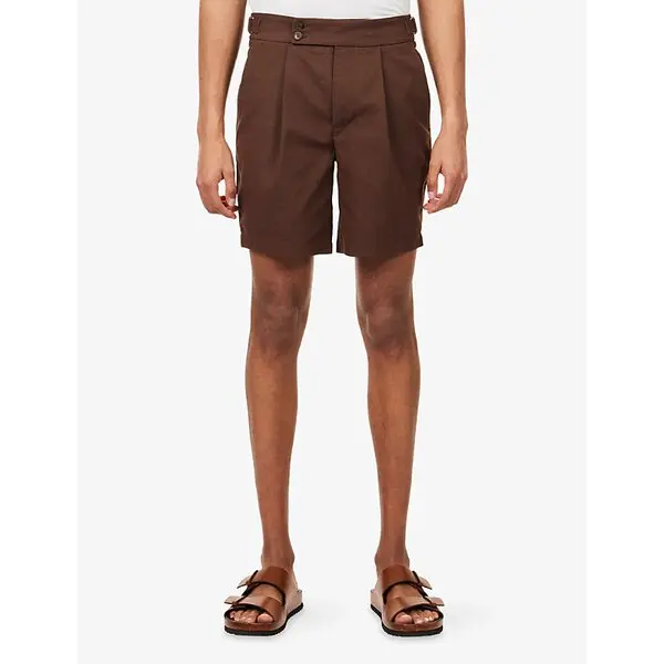 NOBL Josh Smart Linen-blend Tailored Shorts