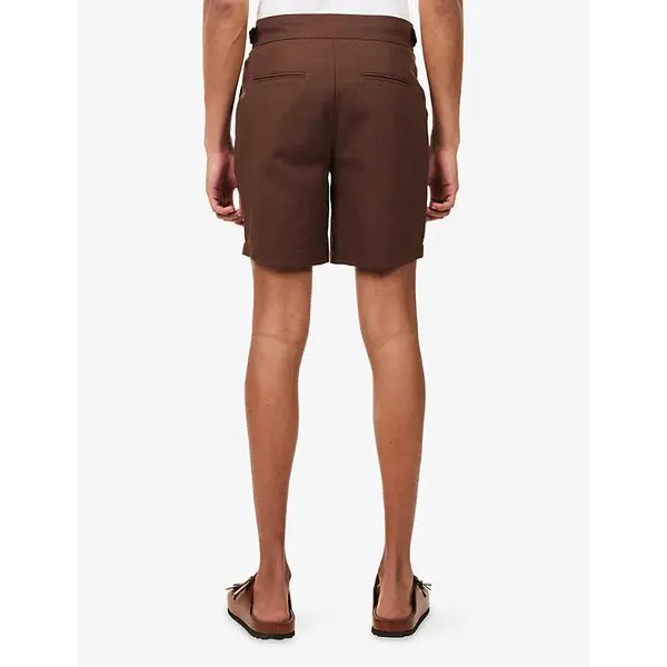 NOBL Josh Smart Linen-blend Tailored Shorts
