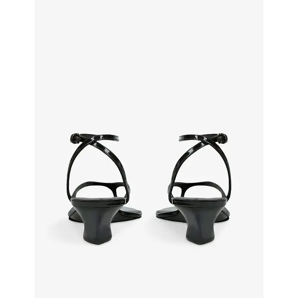 Alaïa Tong" 30 Wedge Leather Heels - Black