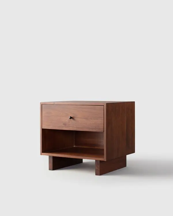 Quince Solid Wood Platform 1-drawer Nightstand