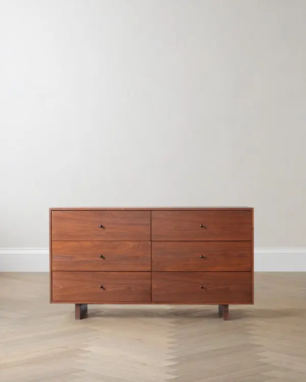 Quince Solid Wood Platform 6-drawer Dresser