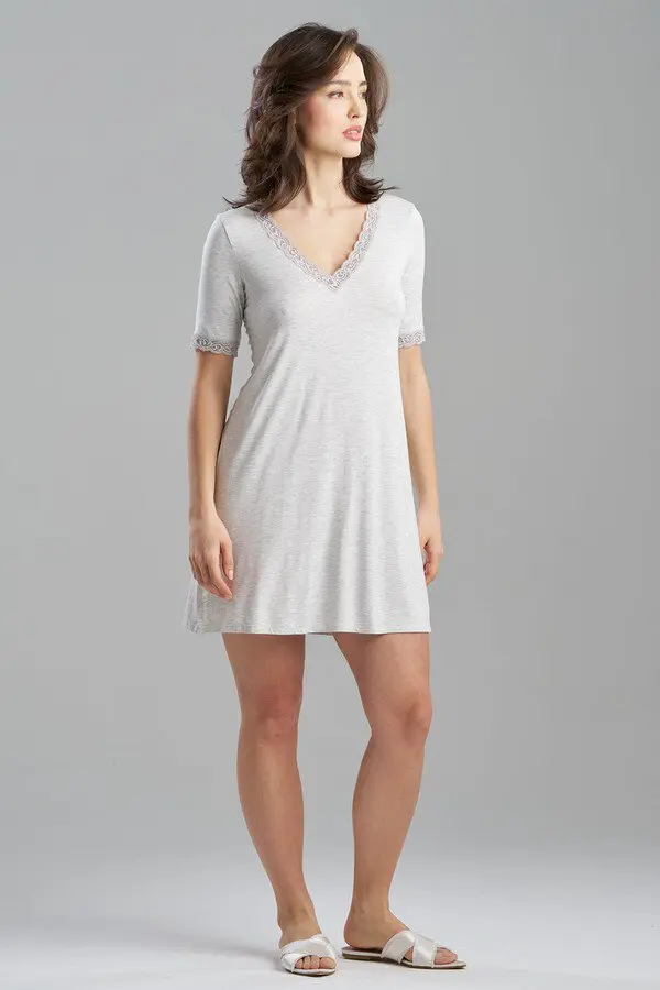 Natori Feathers Essentials Sleepshirt - Gray