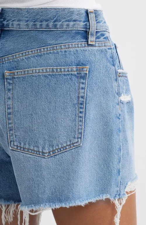 FRAME High Waist Denim Cutoff Shorts - Loretta