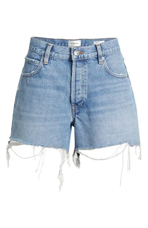 FRAME High Waist Denim Cutoff Shorts - Loretta