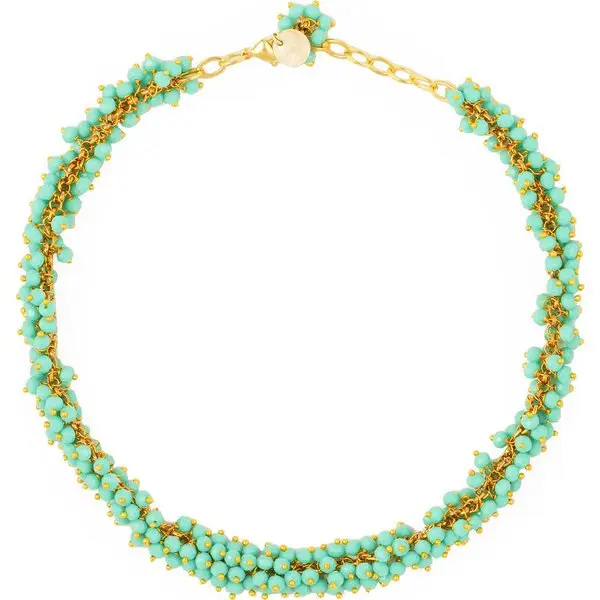 Deepa Gurnani Jemsa Necklace - Turquoise