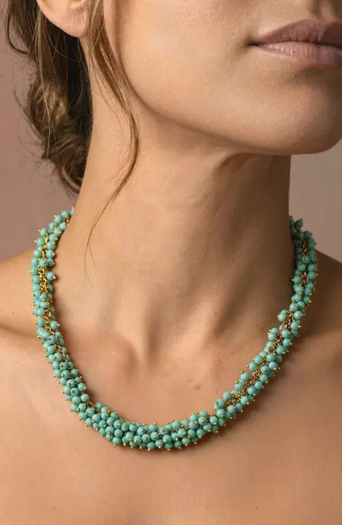 Deepa Gurnani Jemsa Necklace - Turquoise