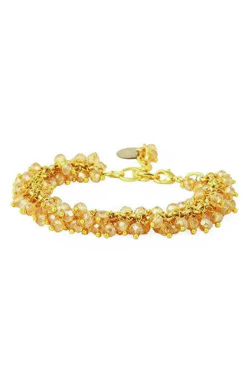 Deepa Gurnani Beaded Statement Bracelet - Champagne