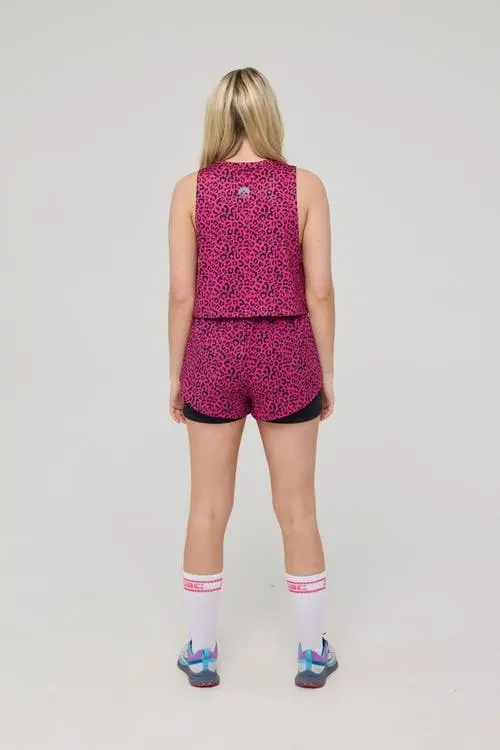 OOSC Elite 2-in-1 Performance Shorts - Pink Leopard