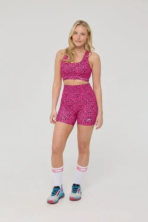 OOSC Infinite High Waisted Biker Shorts With Leopard Print