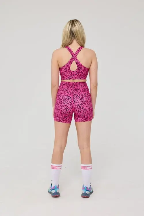 OOSC Infinite High Waisted Biker Shorts With Leopard Print