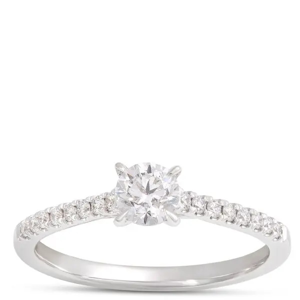 Benbridge Classic Round Diamond Ring, 14k White Gold - Wg