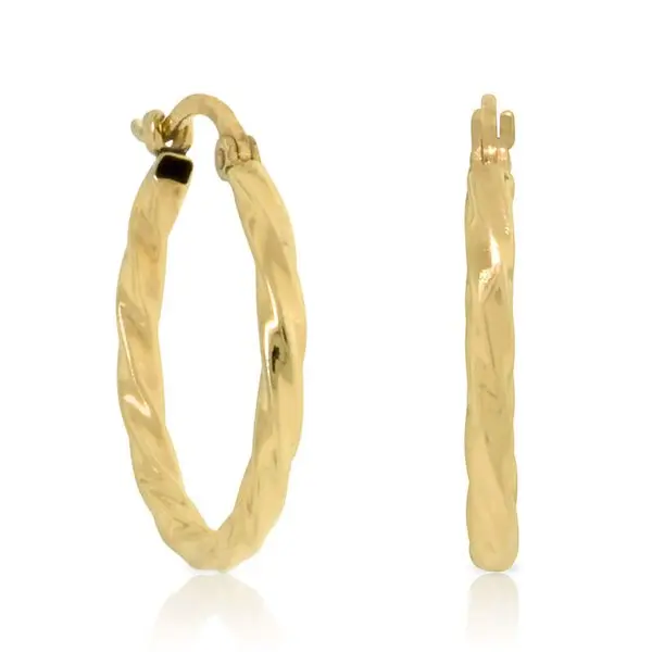 Benbridge 14k Yellow Gold Twisted Hoop Earrings - Yg