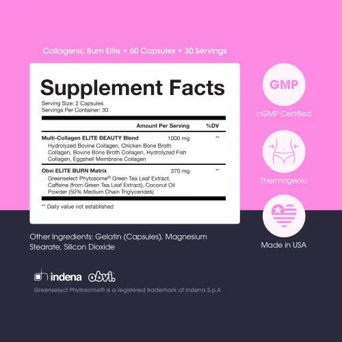 OBVI Burn Elite Collagen Supplement Metabolism