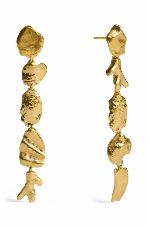 Monica Vinader Fragments Drop Earrings In Gold - 18k Gold Vermeil