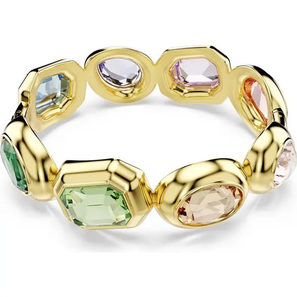 SWAROVSKI Gema Crystal Bangle Bracelet - Gold Multi
