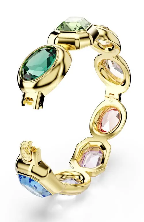 SWAROVSKI Gema Crystal Bangle Bracelet - Gold Multi