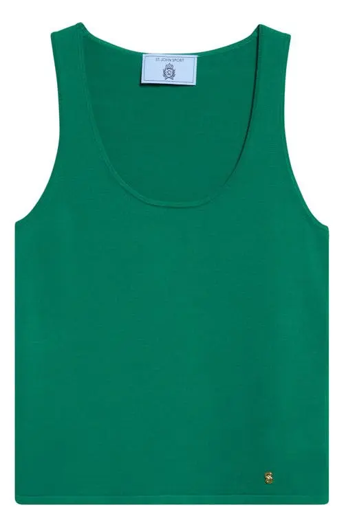 St. John Pari Santa Roma Sweater Tank - Cypress