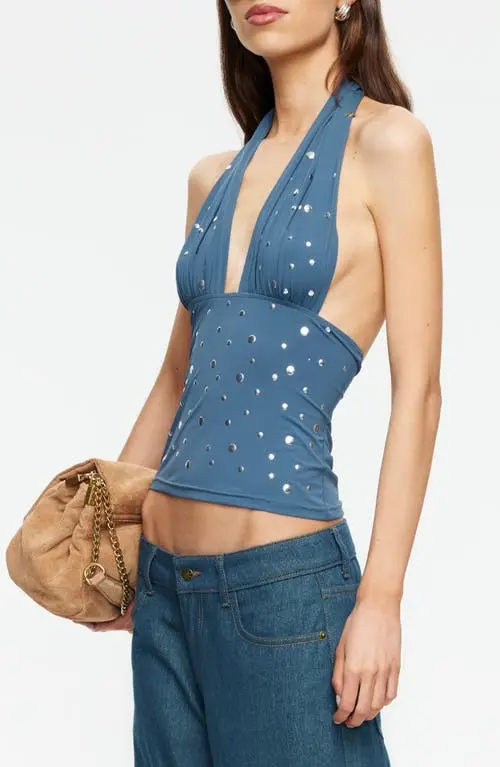 Lioness Safari Stud Halter Crop Top