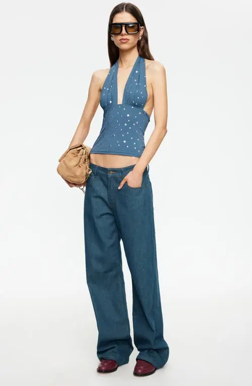 Lioness Safari Stud Halter Crop Top