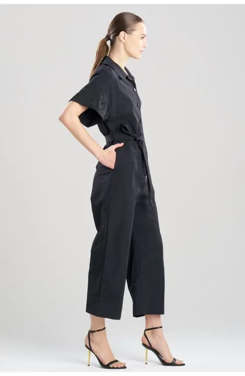 Natori Embellished Taffeta Jumpsuit