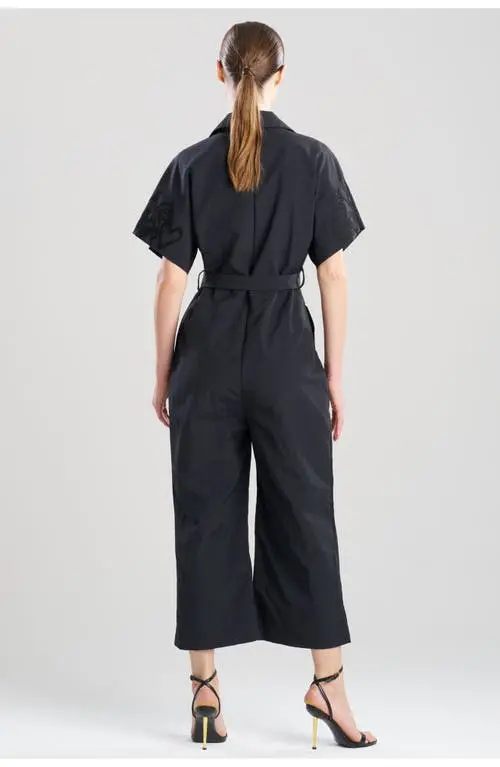 Natori Embellished Taffeta Jumpsuit