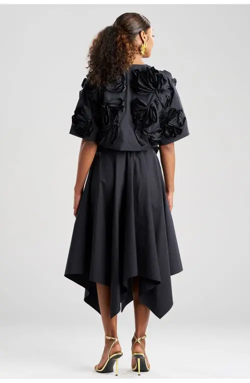 Natori Tech Cotton Taffeta 3d Embroidered Bolero