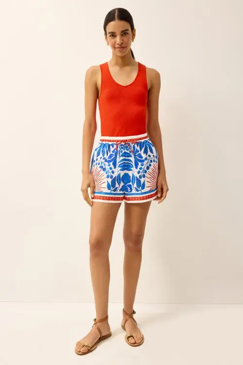 MARIE OLIVER Miranda Ribbed Scoop Neck Tank - Canyon