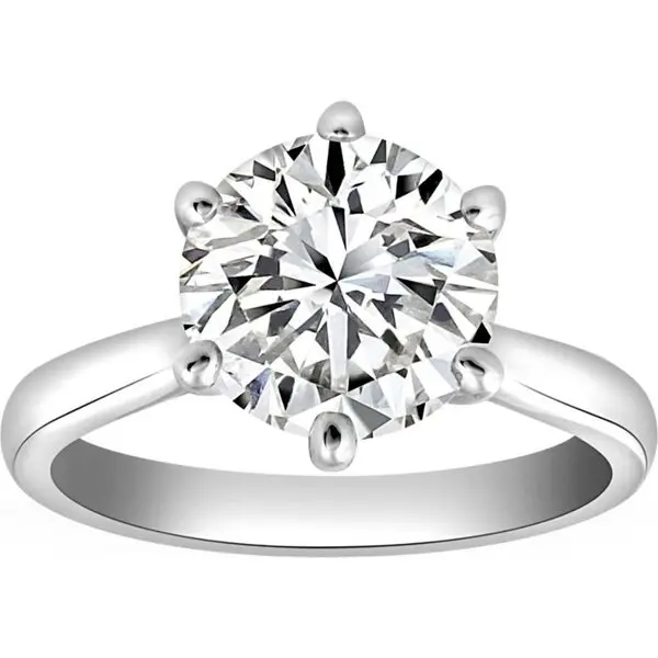BLISS DIAMOND 2.5 Carat Lab-grown Diamond Solitaire Engagement Ring - 14k White Gold