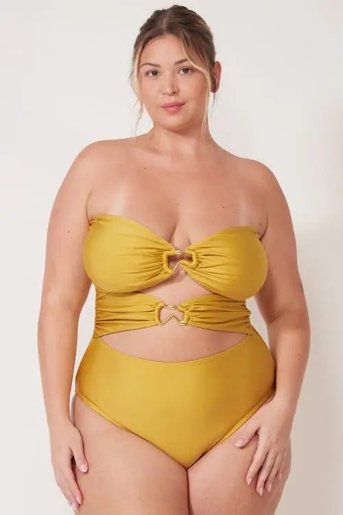 VILLA FRESCA Maeve One-piece Swimsuit With Gold-tone Hardware - Cintrine