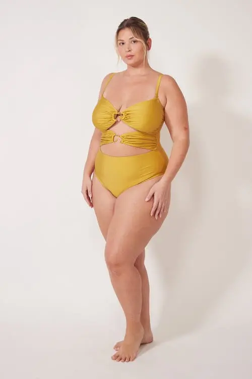 VILLA FRESCA Maeve One-piece Swimsuit With Gold-tone Hardware