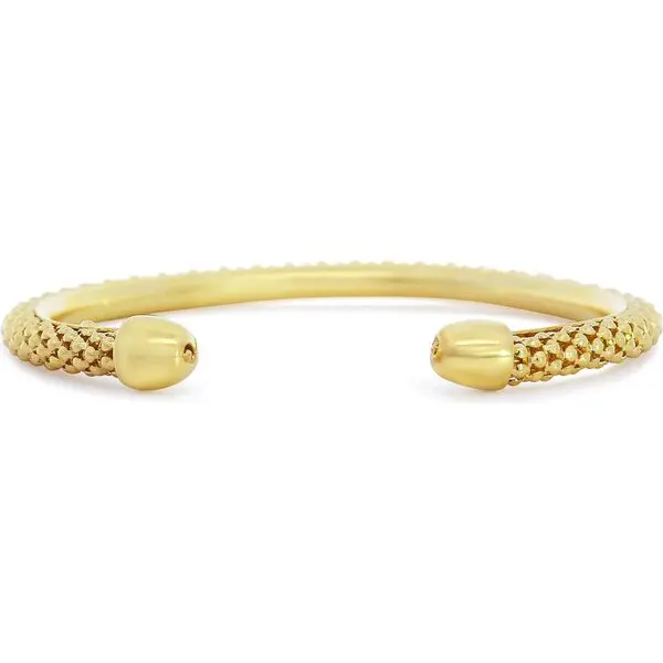 THE LOVERY FINE JEWELRY Woven Cuff Bangle - Goldlated Sterling Silver