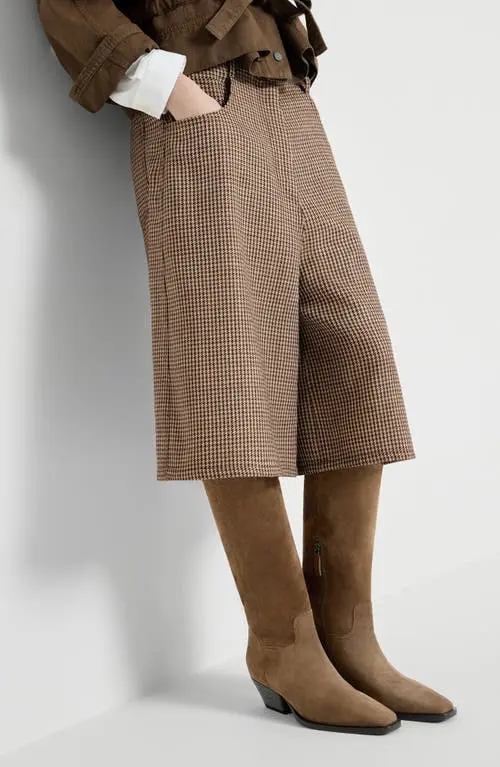 Brunello Cucinelli Sparkling Houndstooth Bermuda Shorts - Brown