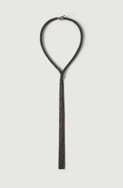 Brunello Cucinelli Monili Tie Necklace - Black