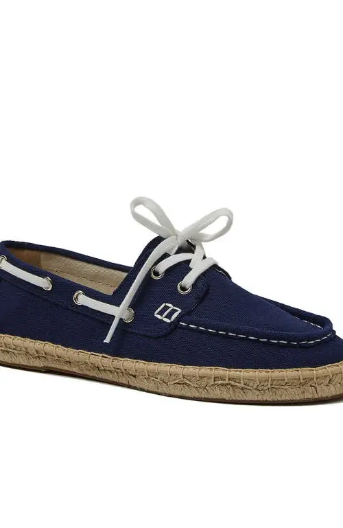 LANDS' END Seaport Espadrille Boat Shoes - Radiant Navy