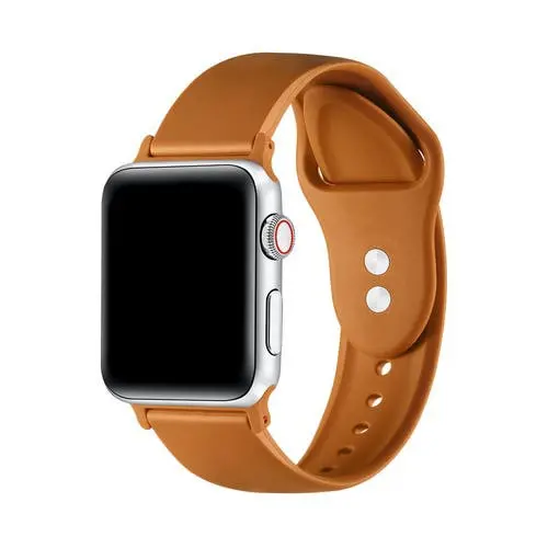 POSH TECH Silicone Apple Watch Band - Rustic Caramel