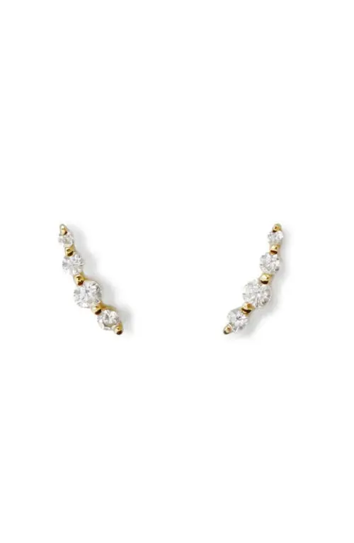 ANA LUISA 14k -dipped Sterling Silver Ear Climber Earrings With Cubic Zirconia - Gold