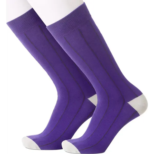 BEAU TIES OF VERMONT Larkin Pinstripe Socks - None