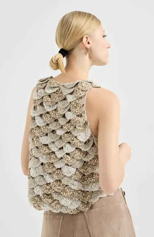 Brunello Cucinelli Embellished Crochet Top