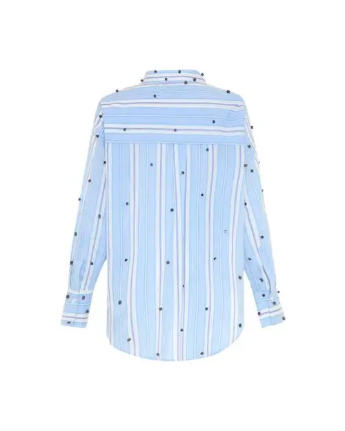 THEO THE LABEL Echo Pearly Shirt - Astral/multi