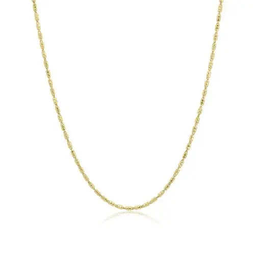 THE LOVERY FINE JEWELRY Gold-plated Sterling Silver Bullet Bead Chain Necklace - Goldlated Sterling Silver