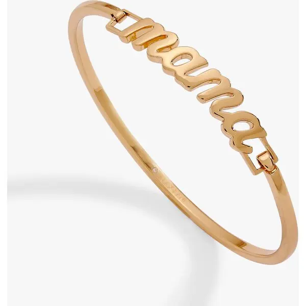 ALEX AND ANI Mama" Script Cuff Bracelet - Gold