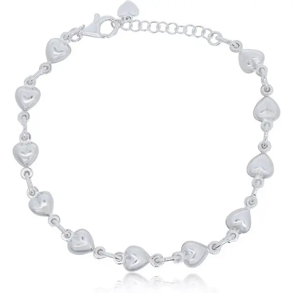 THE LOVERY FINE JEWELRY Puffy Heart Bracelet - Sterling Silver