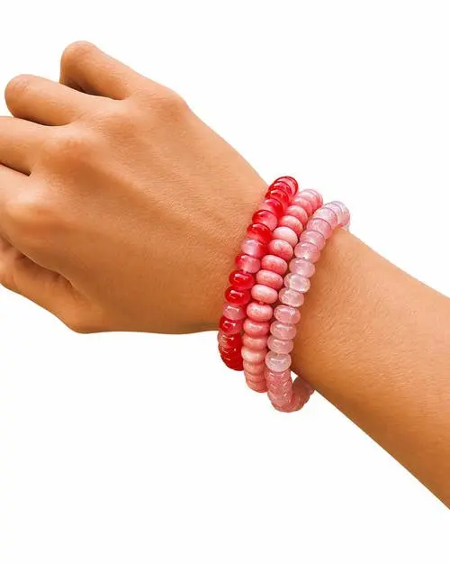 ERIN MCDERMOTT JEWELRY Strawberry Lemonade Stack Bracelets - Pink